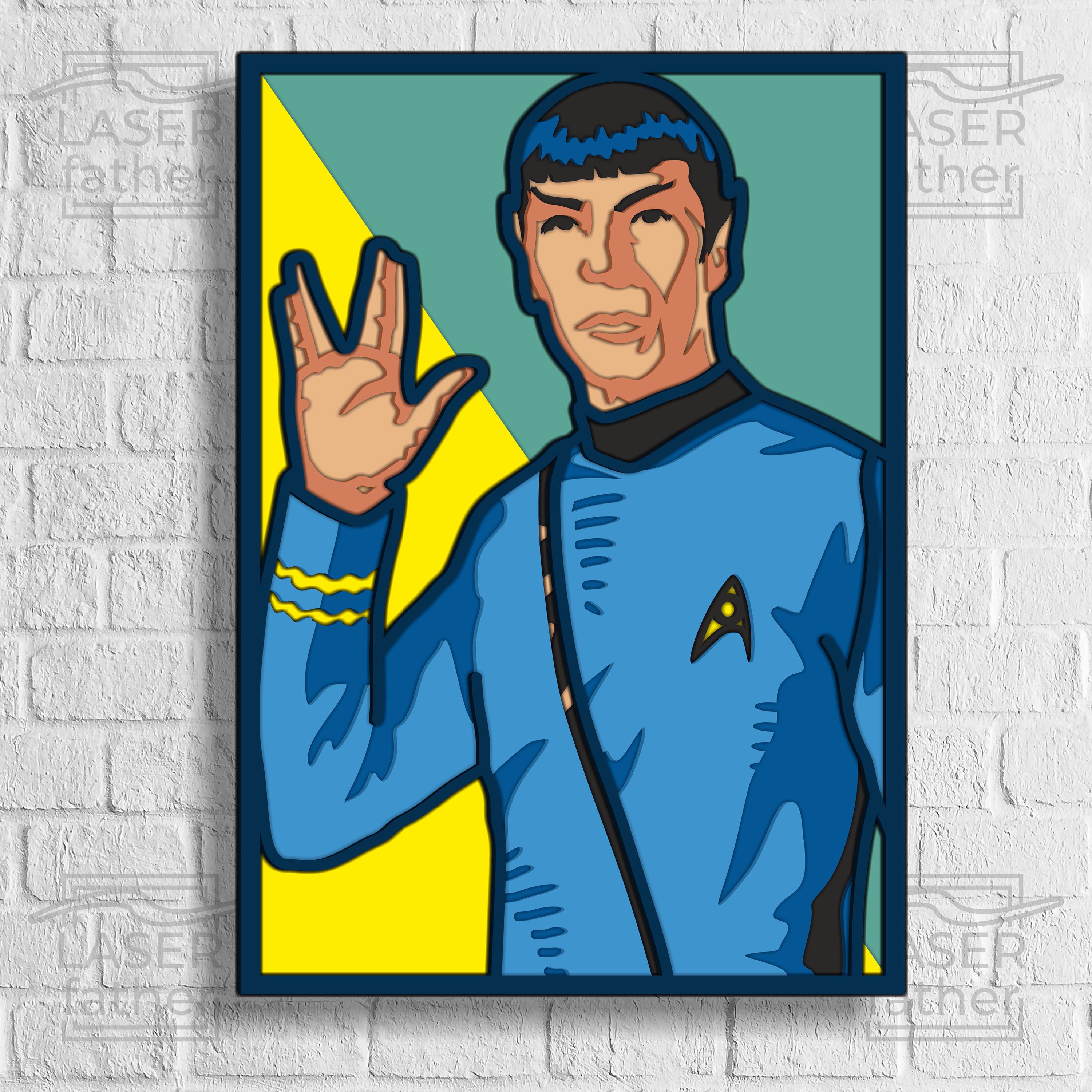 Spock SVG, Science Fiction SVG, Paper Laser Cut, 3D Layered Crafts ...