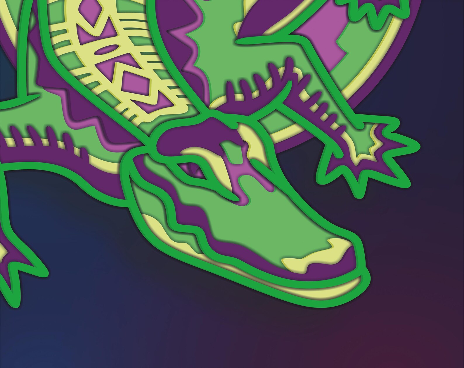 Alligator DXF, Crocodile SVG, Animal Laser Cut, Reptile Art, Instant ...