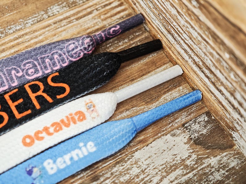Custom Picture/name/text Shoelace,personalized Flat Print Shoelaces ...