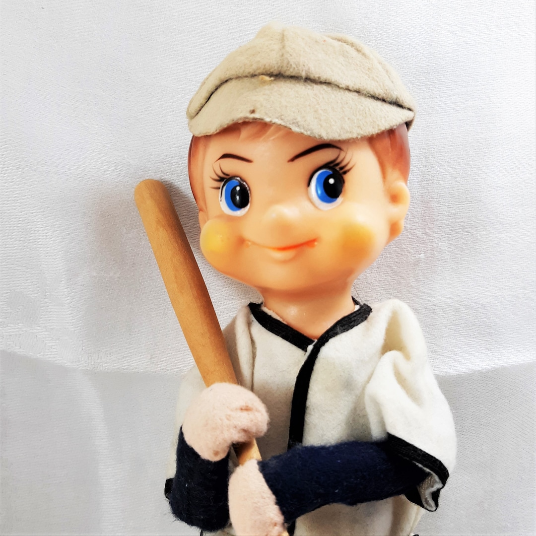 Vintage TKR Baseball Player Doll: Poseable Batter, Made in Japan - Etsy