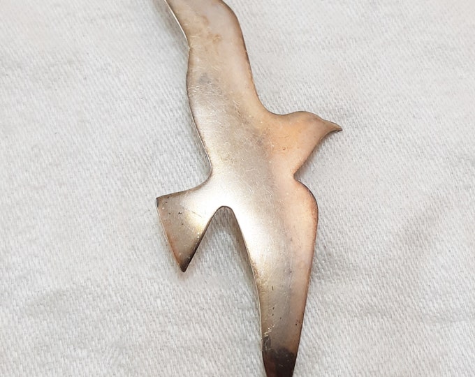 Vintage Abstract Sterling Silver Bird Brooch Marked International ...