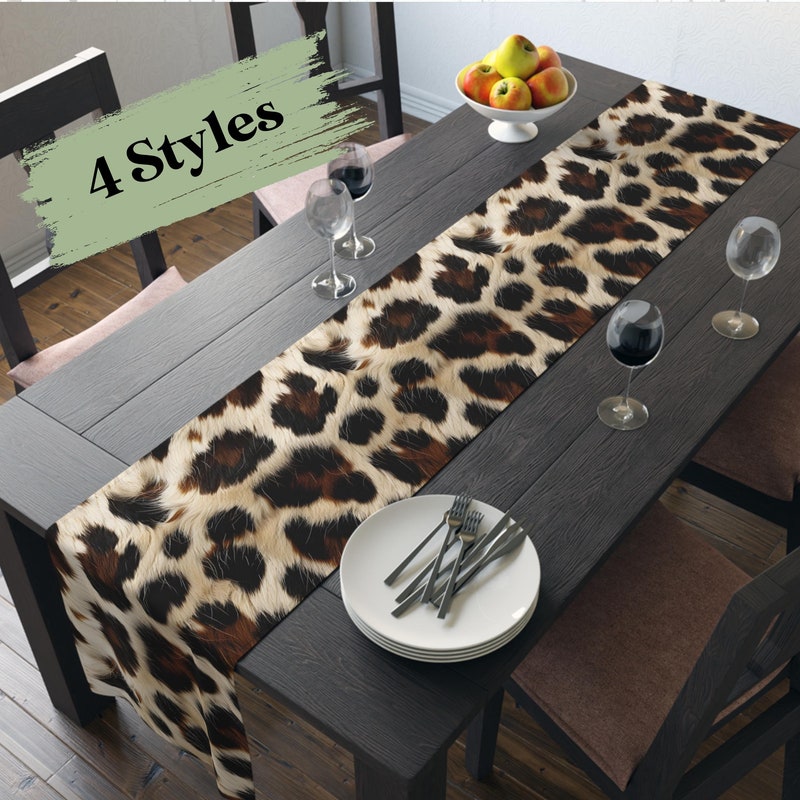 Cow Print Table Runner - Etsy
