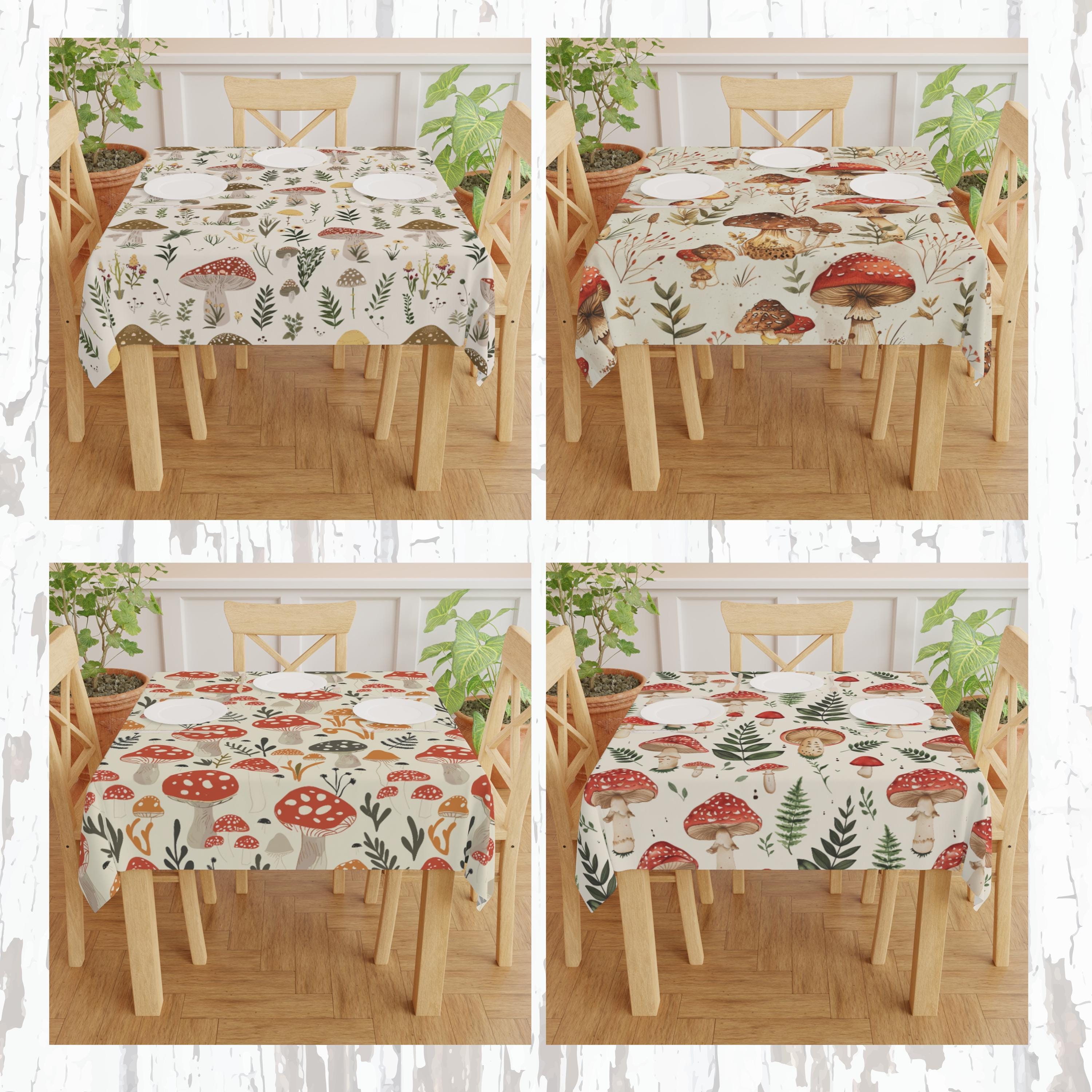 Cottagecore Mushroom Tablecloth, Cottagecore Dining Room Decor ...