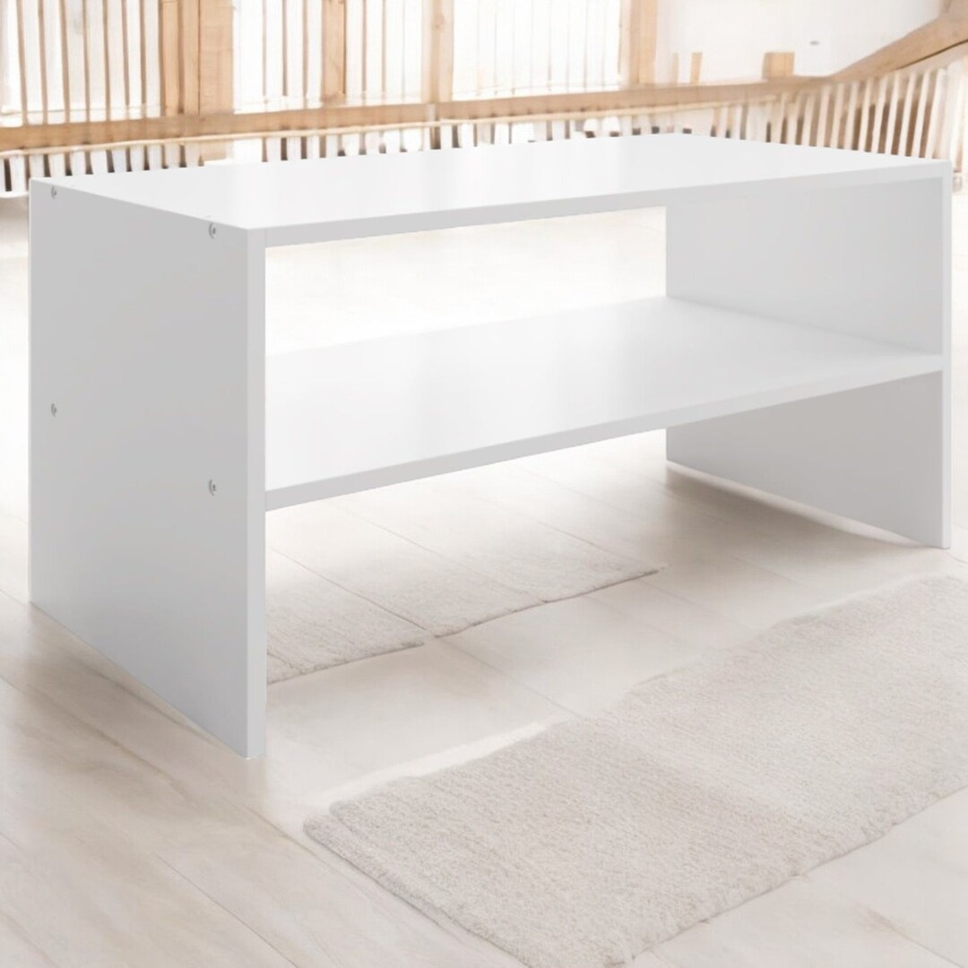 2-tier Stackable Shoe Rack, Wooden 2-shelf Shoe Organizer Freestanding ...