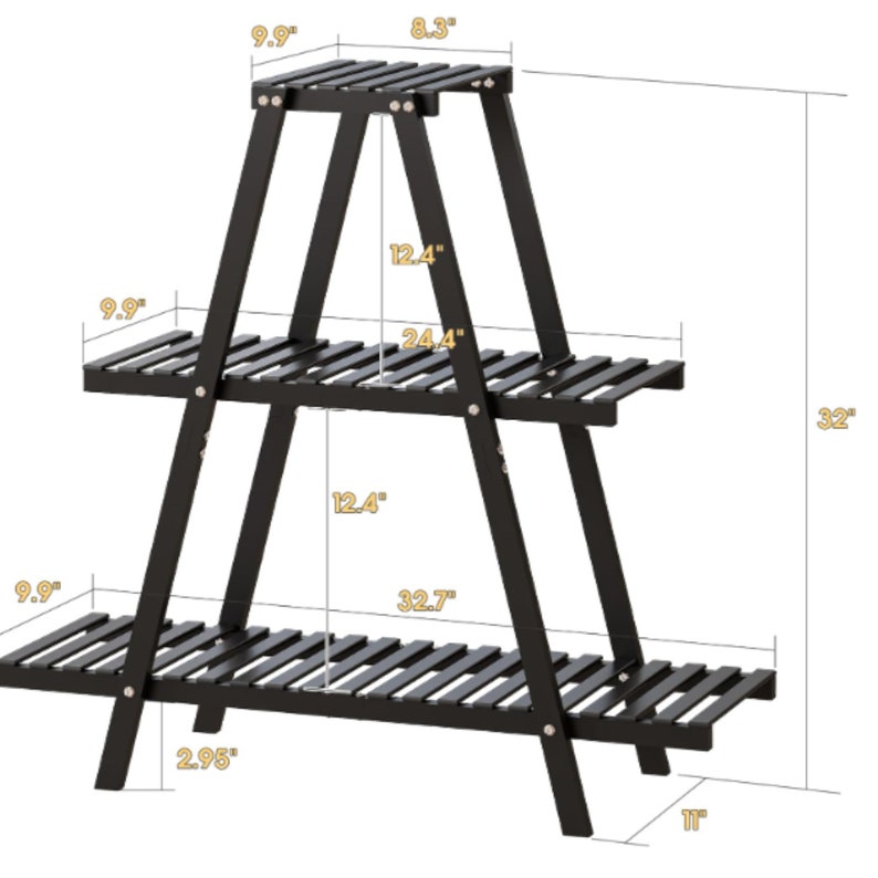 Plant Stand Indoor, Bamboo Plant Stands Flower Holder Ladder Plant Rack ...