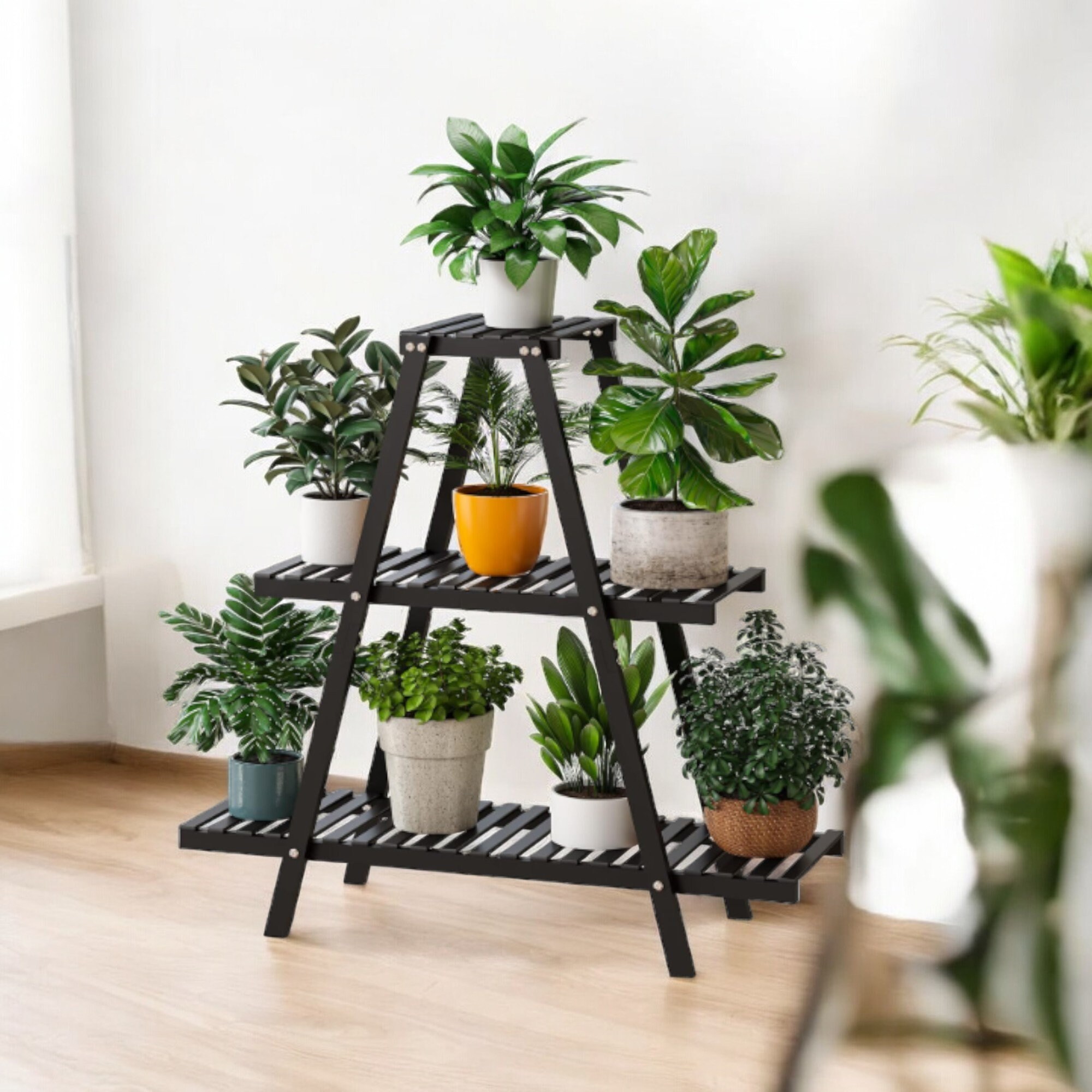 Plant Stand Indoor, Bamboo Plant Stands Flower Holder Ladder Plant Rack ...