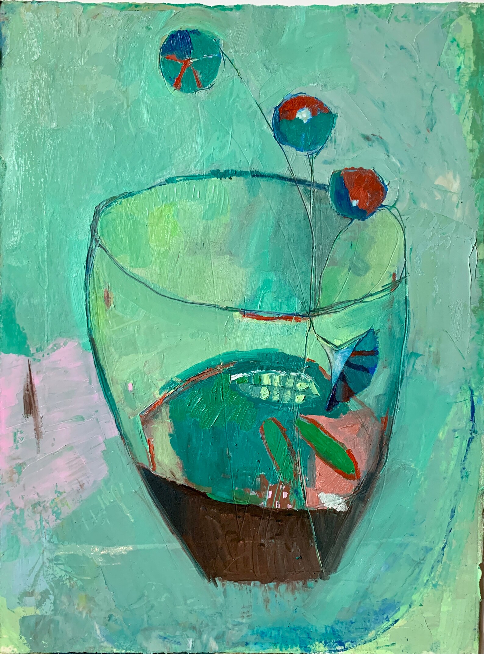 Blue Terrarium, Original Oil Painting on Cotton Paper - Etsy