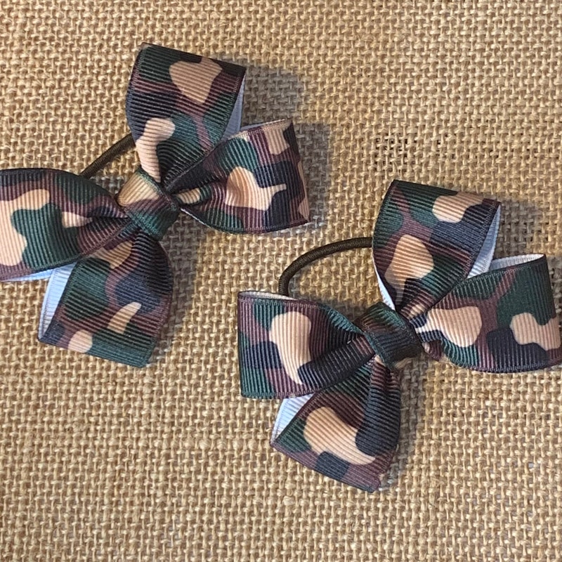 Camouflage Hair Bow - Etsy