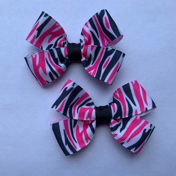 Zebra Hair Bow - Etsy