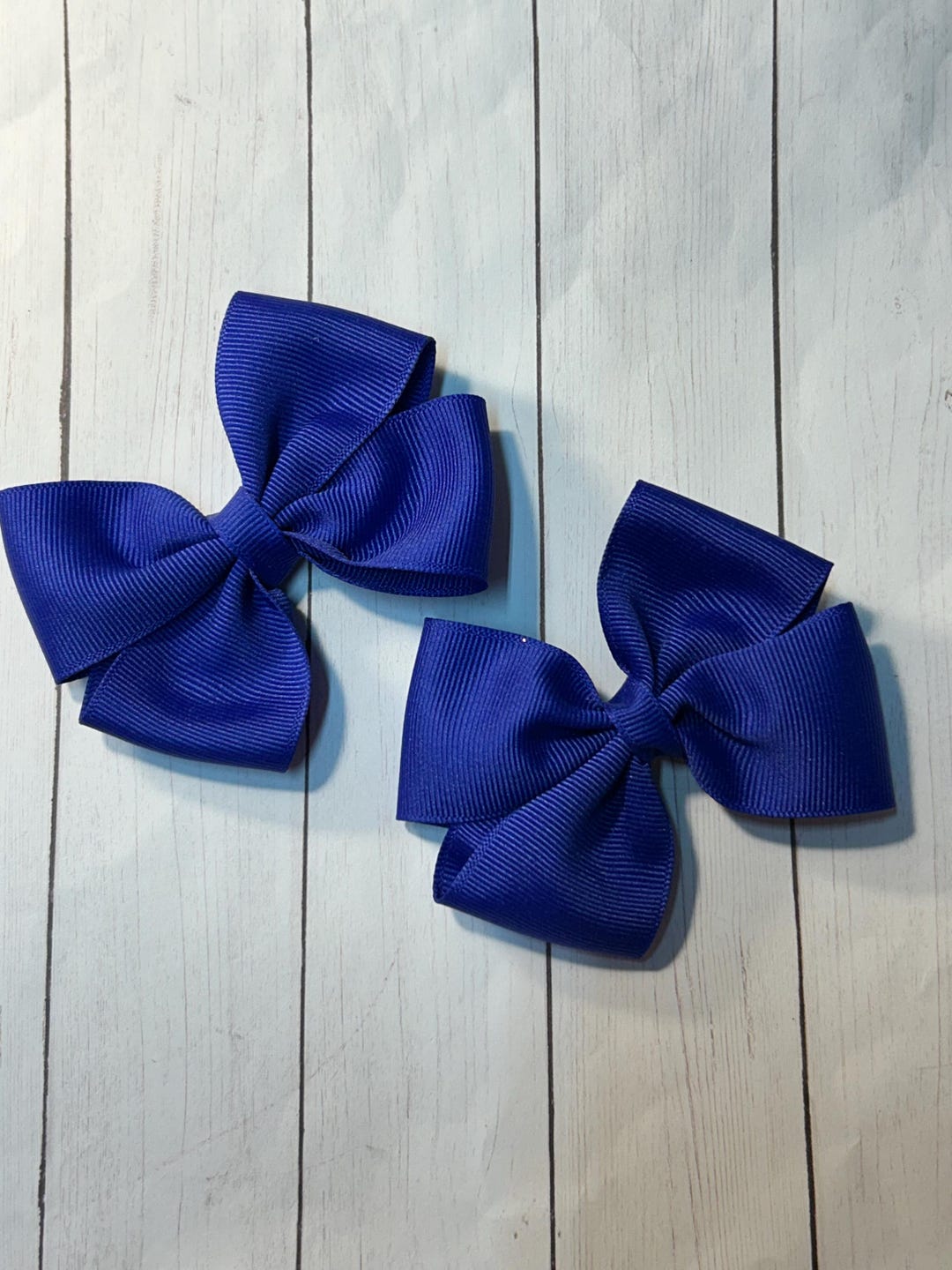 Royal Blue Hair Bow, 3” Royal Blue Pigtail Hairbows, Royal Blue Hair ...