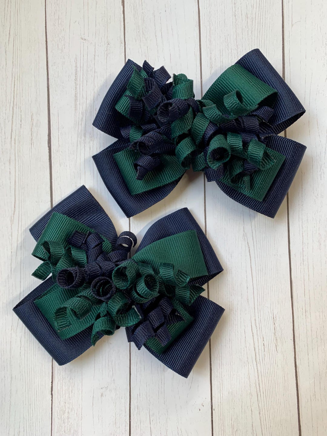 M2M School Uniform Hair Bow, 4.5 Forest Navy Blue School Uniform ...