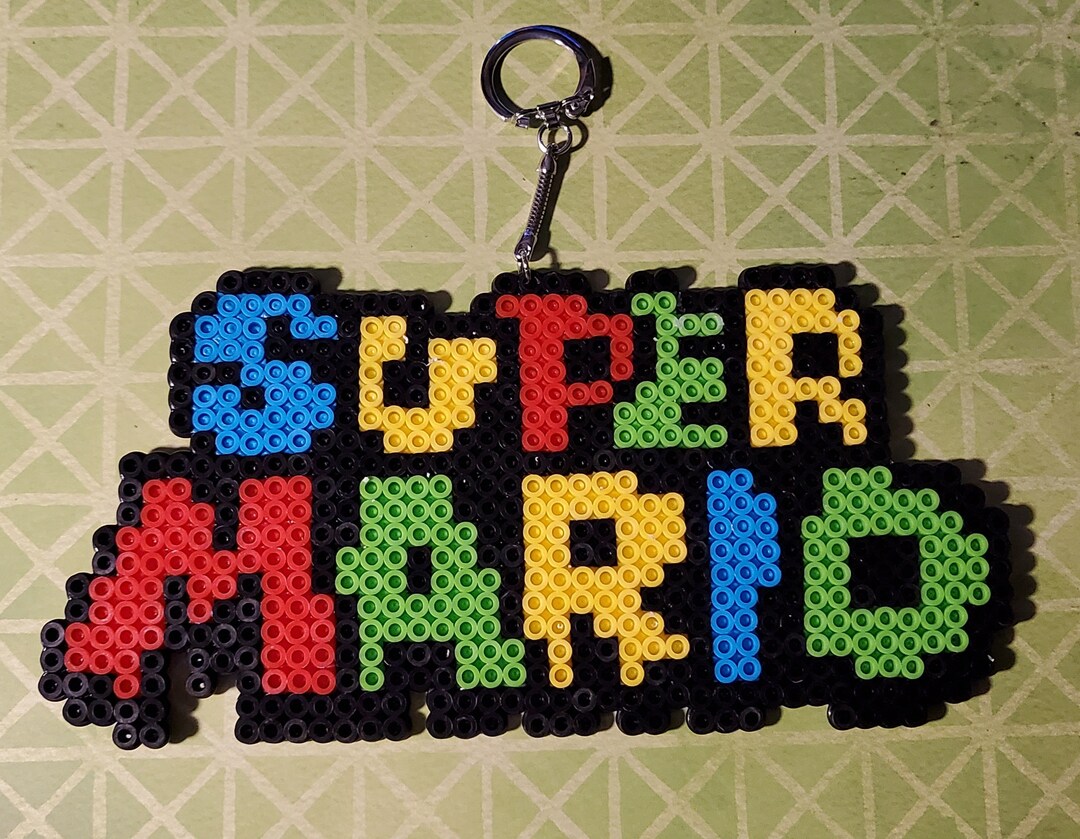 Super Mario Perler Bead Keychain - Etsy