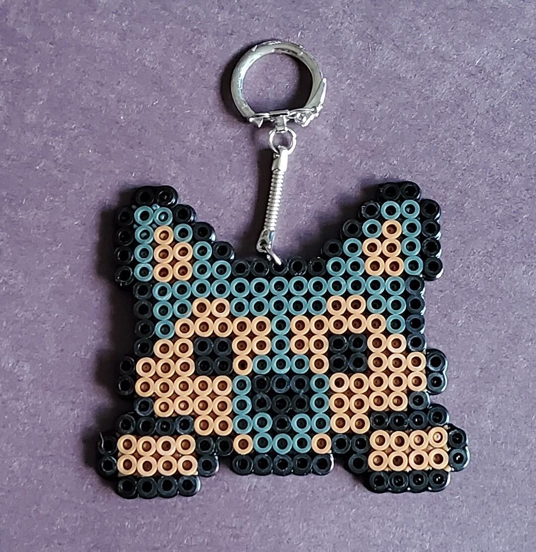 German Shepard Perler Bead Keychain - Etsy