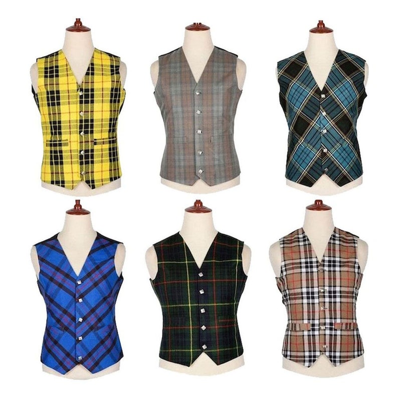 Scottish Tartan Vest Available in 800 Tartans Scottish Handmade Tartan ...