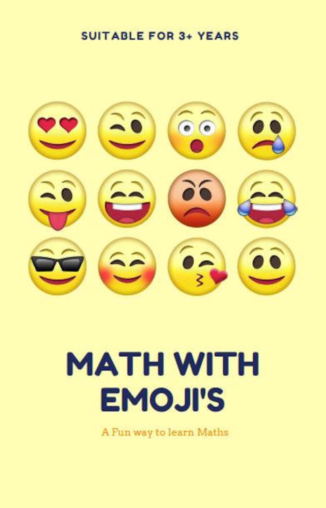 Children, Workbook, Math, Fun, Emojis, Kids - Etsy