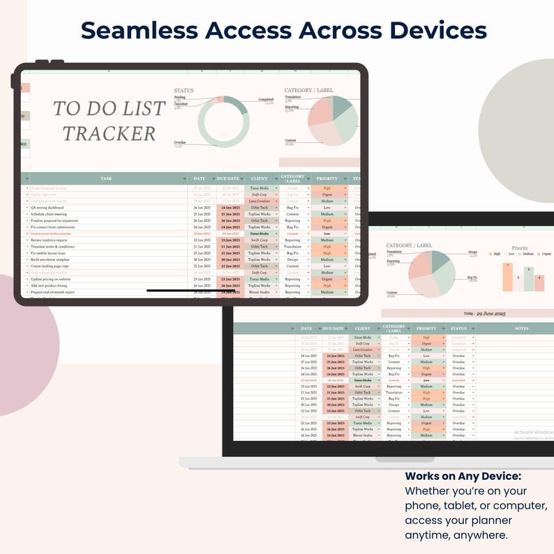 Google Sheet Client and Task Management to Do List Tracker for ...