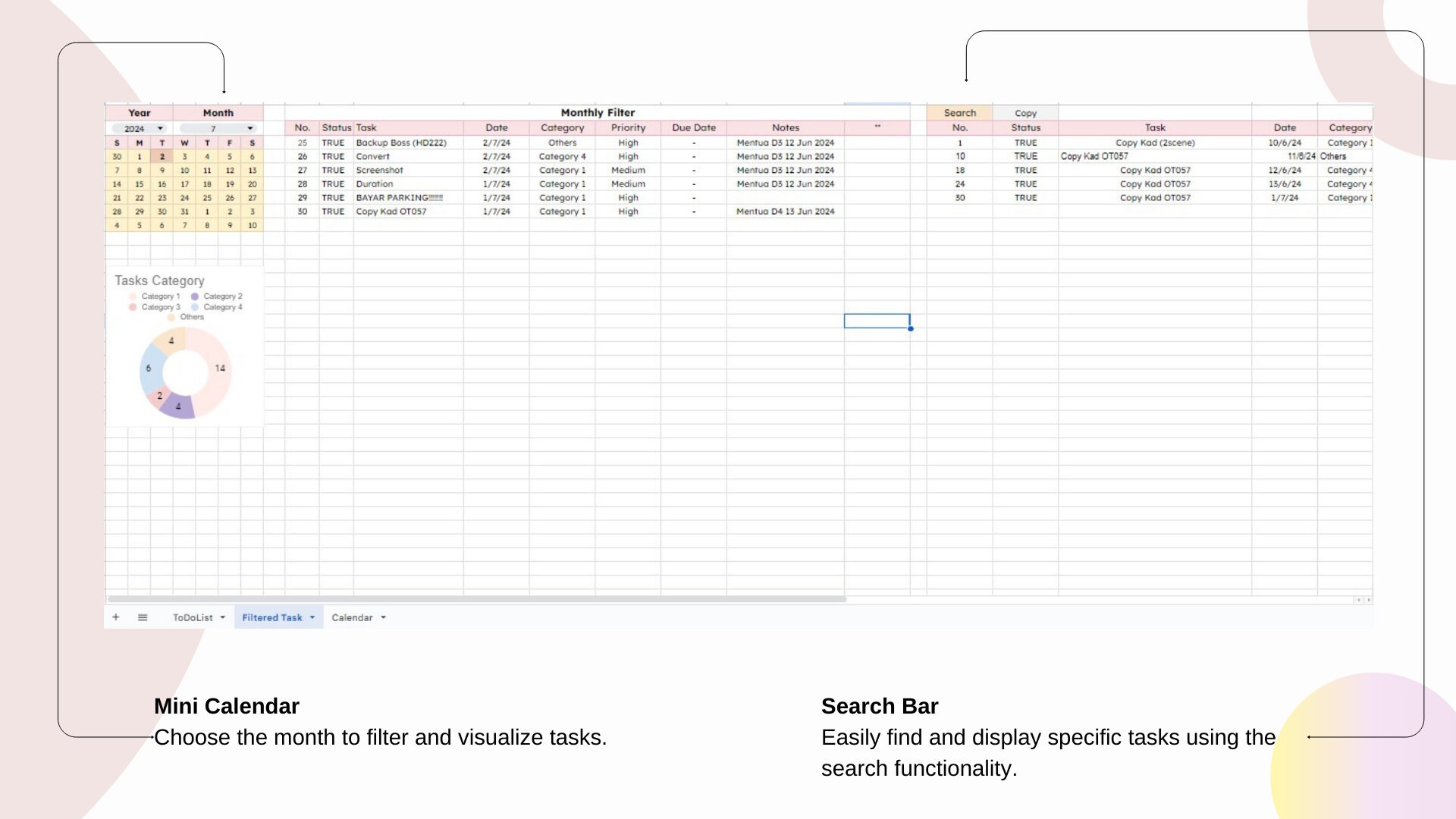 To-do List Planner Google Sheets Template - Etsy