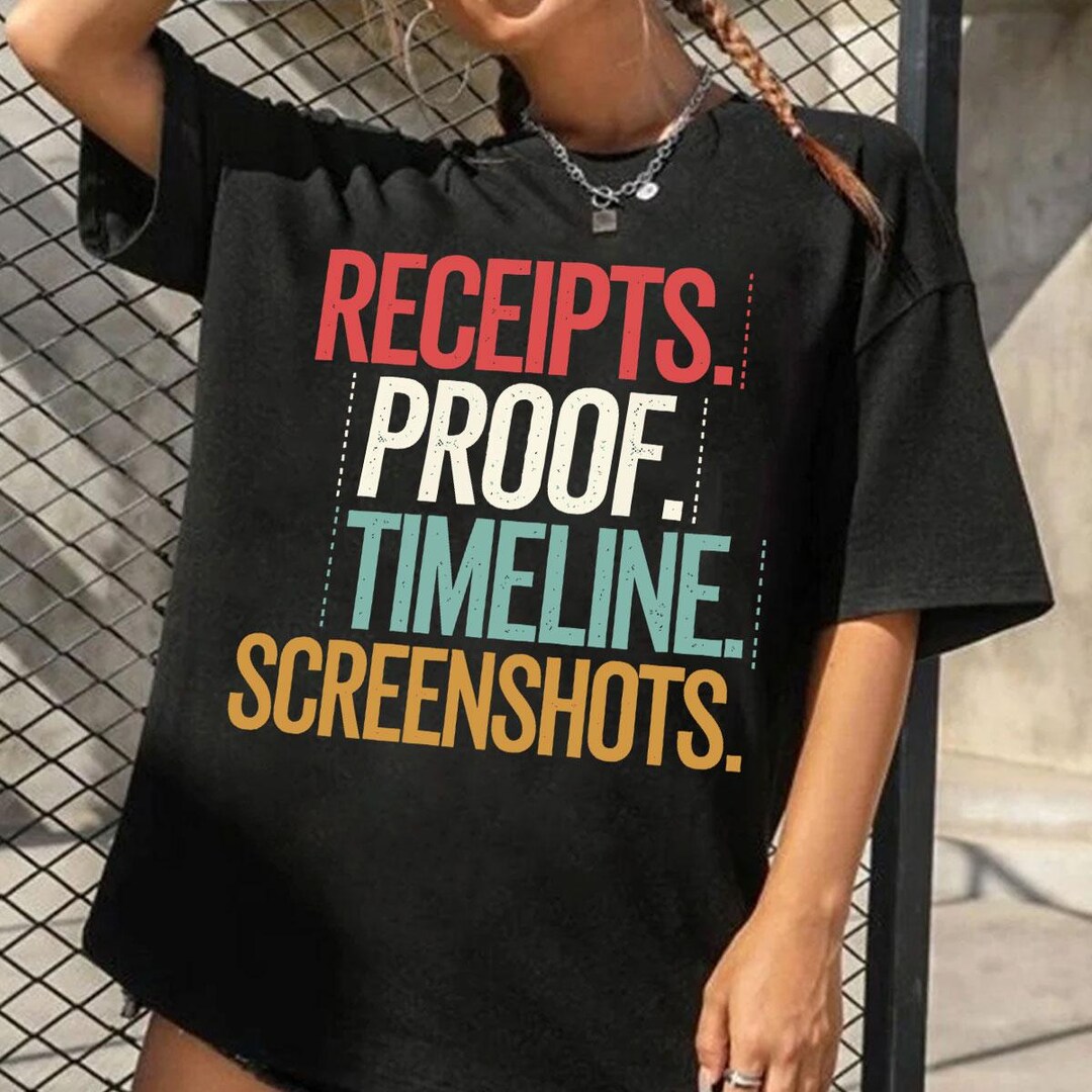 Receipts Proof Timeline Screenshots T-shirt, Real Housewives of Salt ...