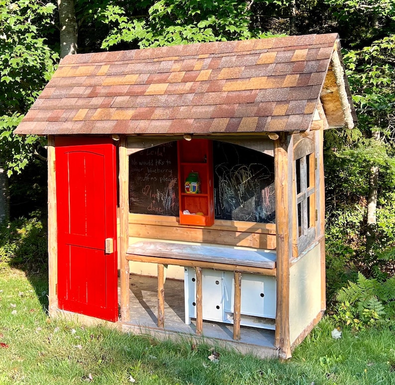 Playhouse Plan for Kids - Tiny House Rustic Affordable DIY Project ...