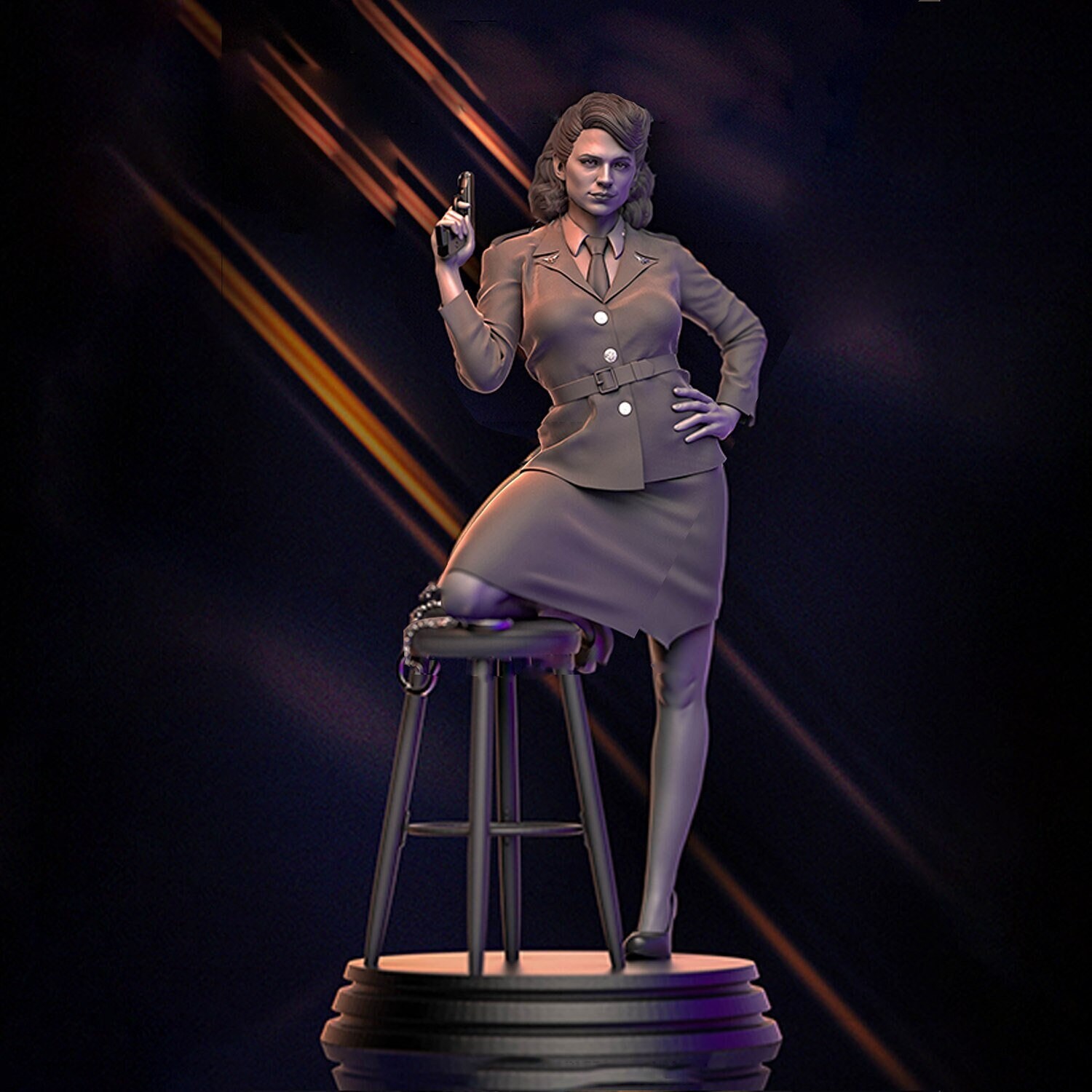 1/6th Scale Agent Carter Fan Art Resin 3D Printed Figure Unpainted ...