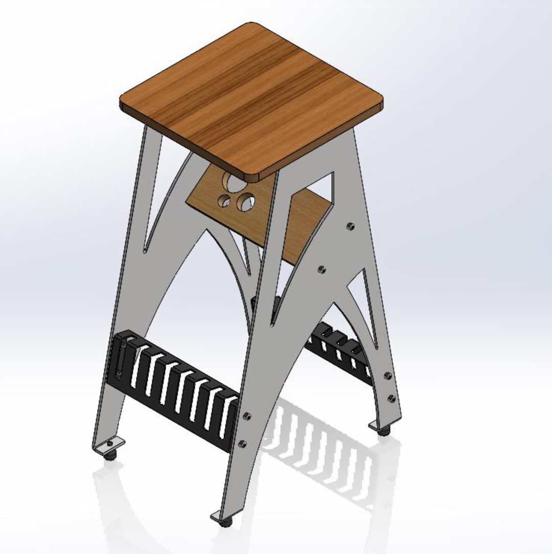 Metal Bar Stool DXF File for CNC Laser or Plasma Cutting, Stool Dxf ...