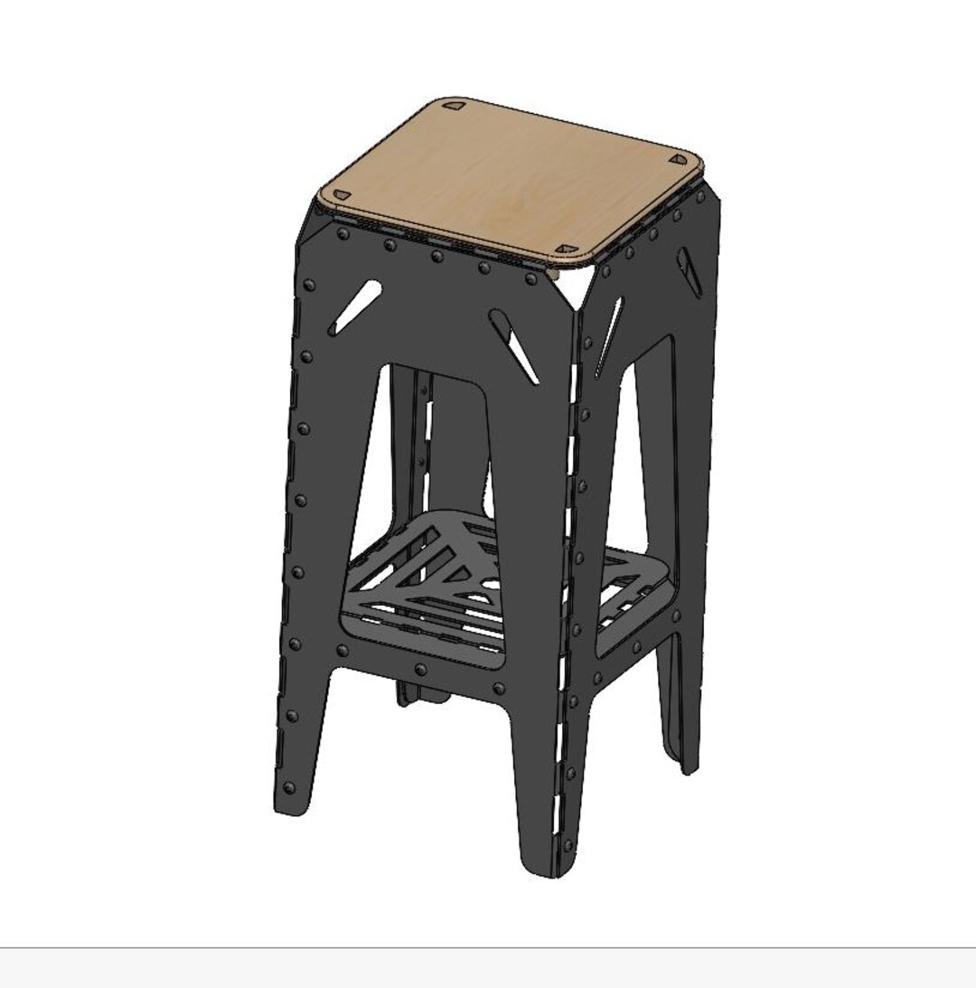 Metal Bar Stool DXF File for CNC Laser or Plasma Cutting, Stool Dxf ...
