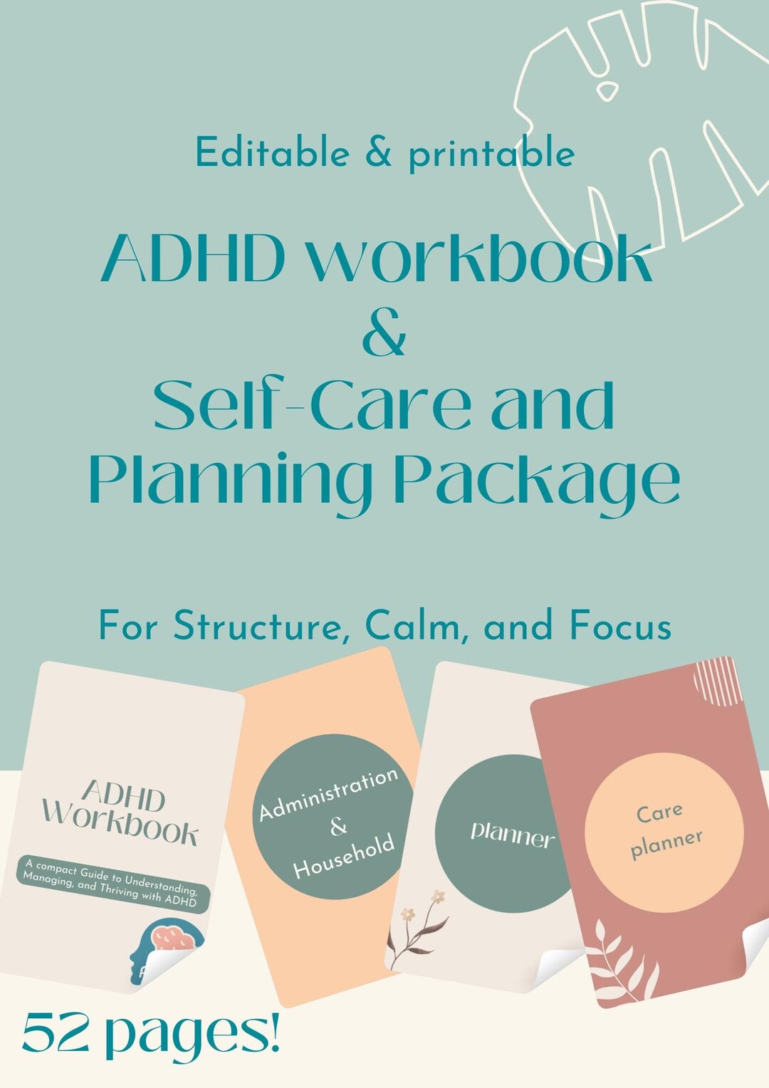 ADHD Workbook & Planning Packs | Structure, Focus & Self-care ...