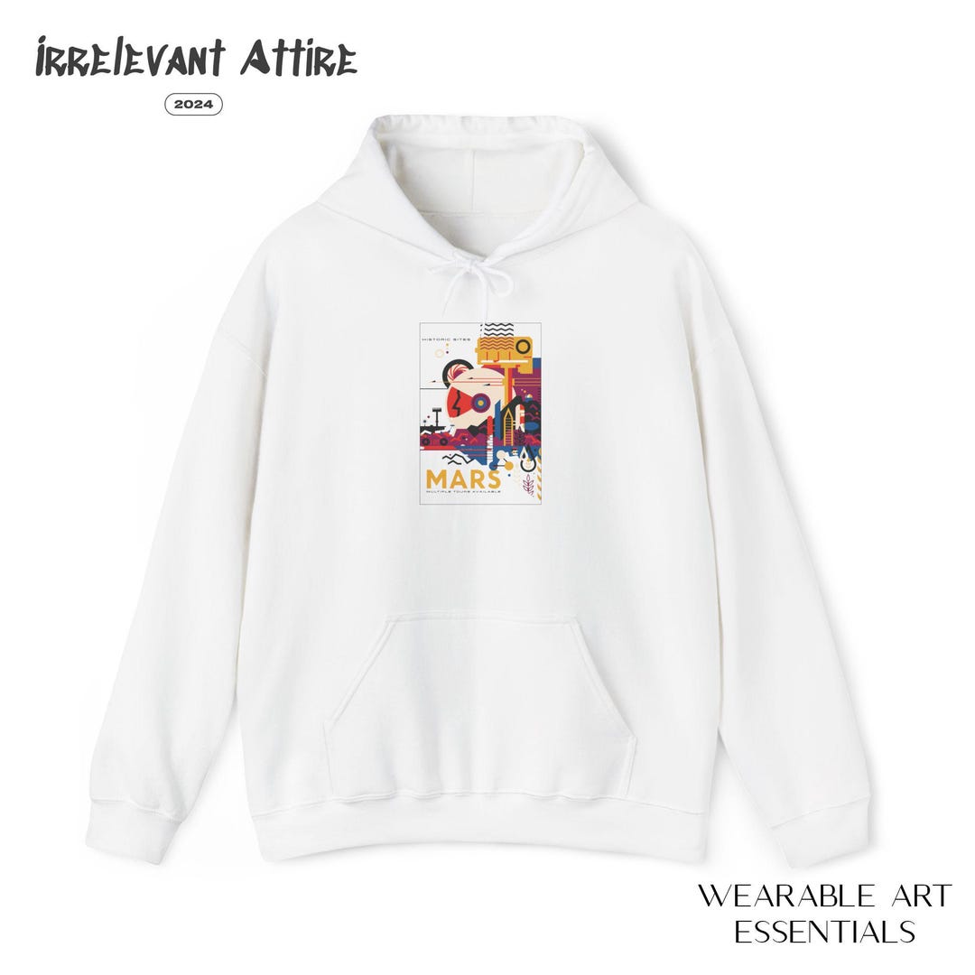 Tour Mars Hoodie, Poster Design, NASA Sweatshirt, Galaxy Adventure ...