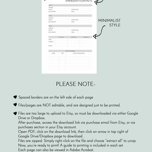 Household Planner Set PRINTABLE, Home Management Journal, Home ...