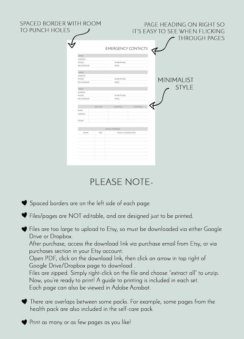 Household Planner Set PRINTABLE, Home Management Journal, Home ...