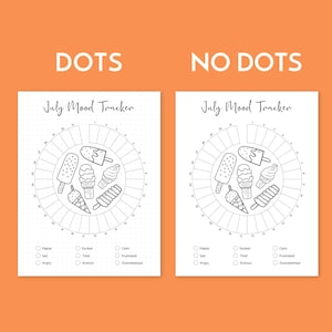 Monthly Mood Tracker Bundle PRINTABLE, Circle Mood Tracker Wheel, Daily ...