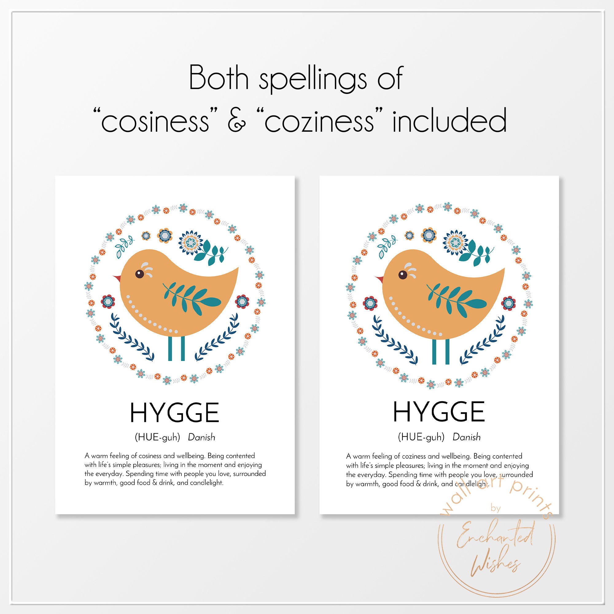 Scandi Definition Prints PRINTABLE Set of 4, Scandinavian Prints ...