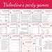 Valentine's Game Bundle Printable Valentine Day Party Activities Trivia ...