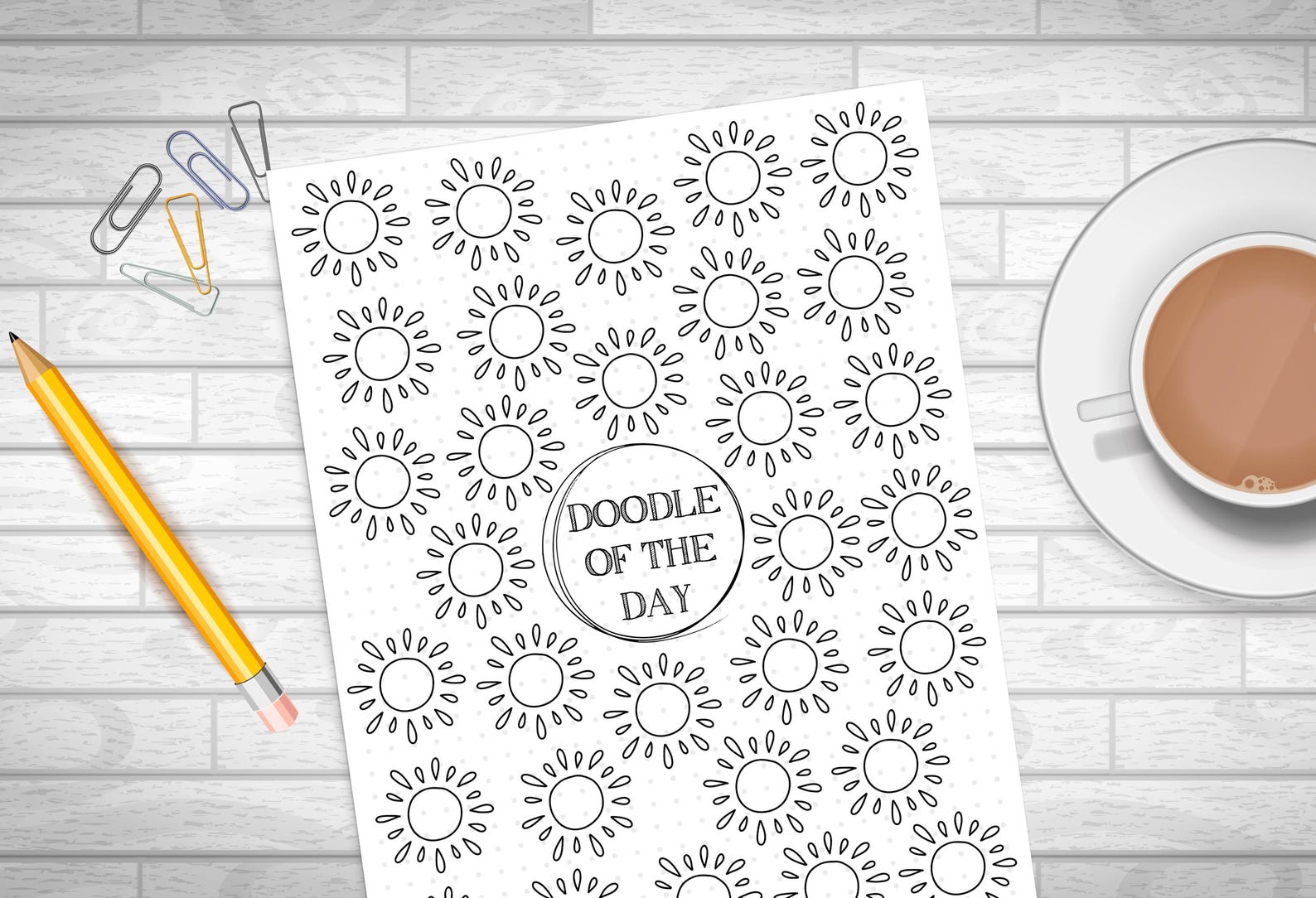Monthly Doodle of the Day PRINTABLE Bundle, Daily Doodle, Daily ...