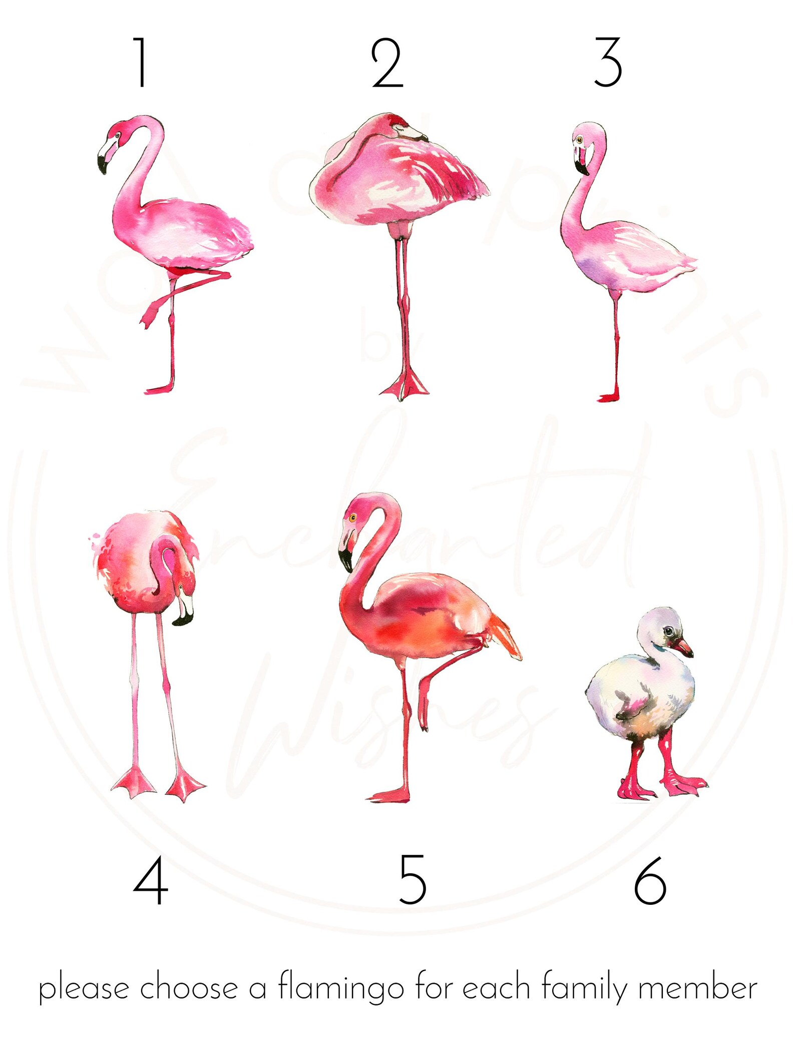 Personalized Flamingo Family Print Custom Family Birthday Gift ...