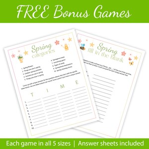 Spring Trivia Bundle Printable, Spring Trivia Games, Spring Family Game ...