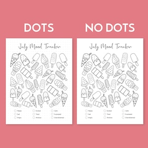 Mood Tracker Bundle PRINTABLE, Monthly Picture Mood Tracker Wheel ...
