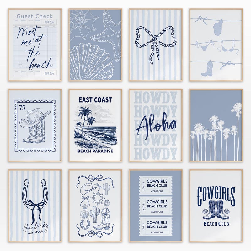 Coastal Cowgirl Art - Etsy