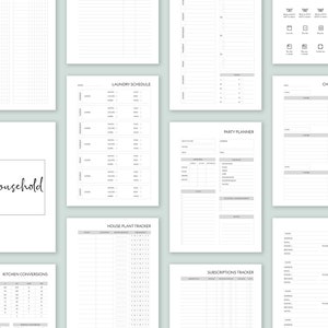 Household Planner Set PRINTABLE, Home Management Journal, Home ...