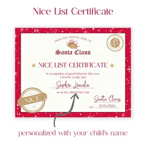Personalized Letter From Santa Bundle PRINTABLE, Custom Letter to Santa ...