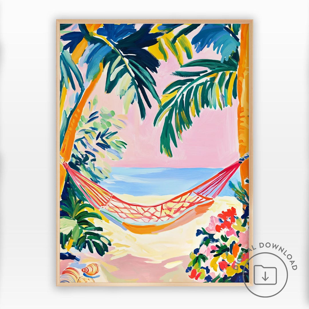 Matisse Beach Print PRINTABLE Trendy Coastal Poster Maximalist Wall Art ...