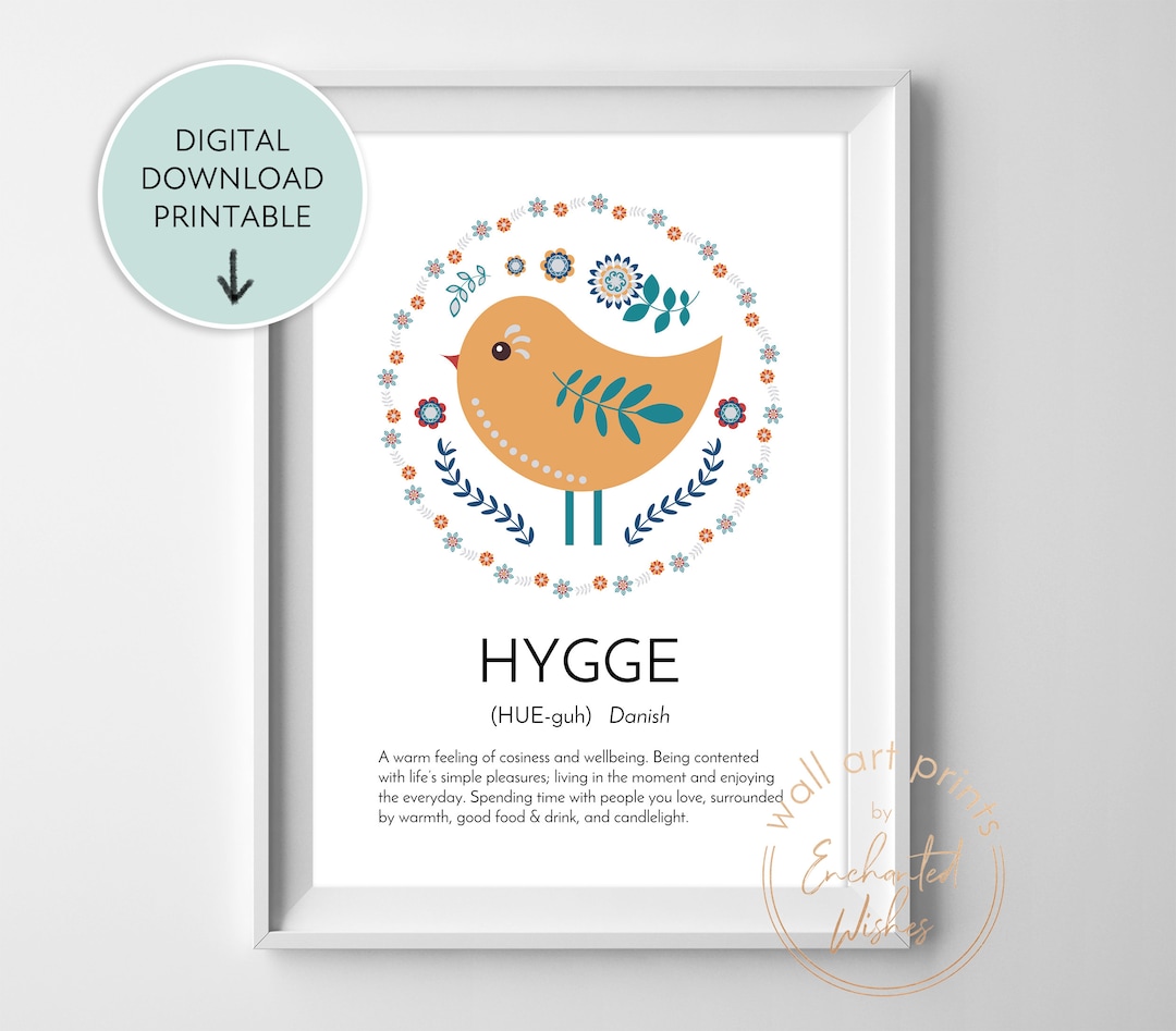 Hygge Definition PRINTABLE Print, Nordic Wall Art, Scandinavian Print ...