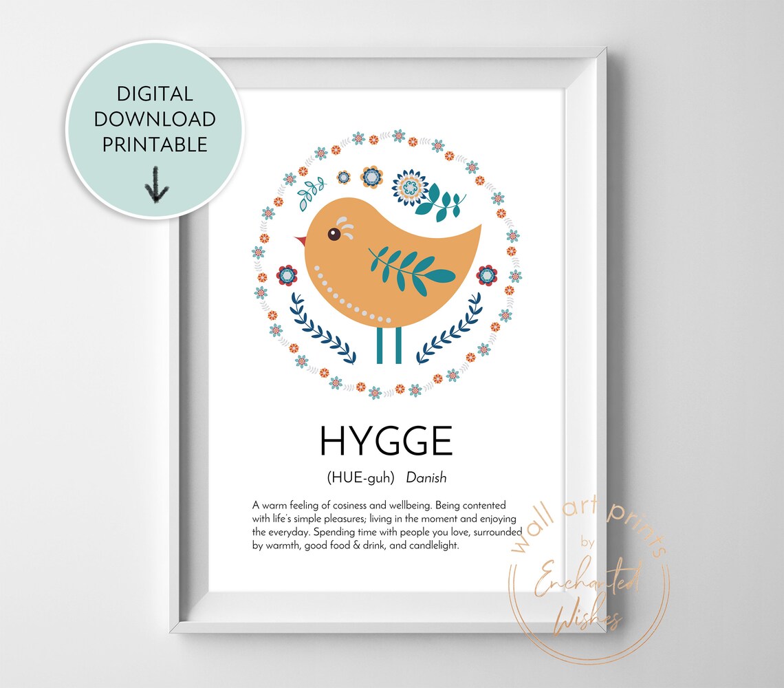 Hygge Definition PRINTABLE Print, Nordic Wall Art, Scandinavian Print ...