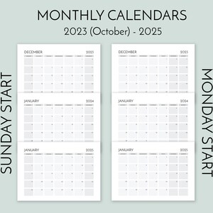 Daily Weekly Monthly Planner Set PRINTABLE, 2024 Daily Planner, Weekly ...