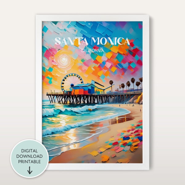 Santa Monica Poster - Etsy