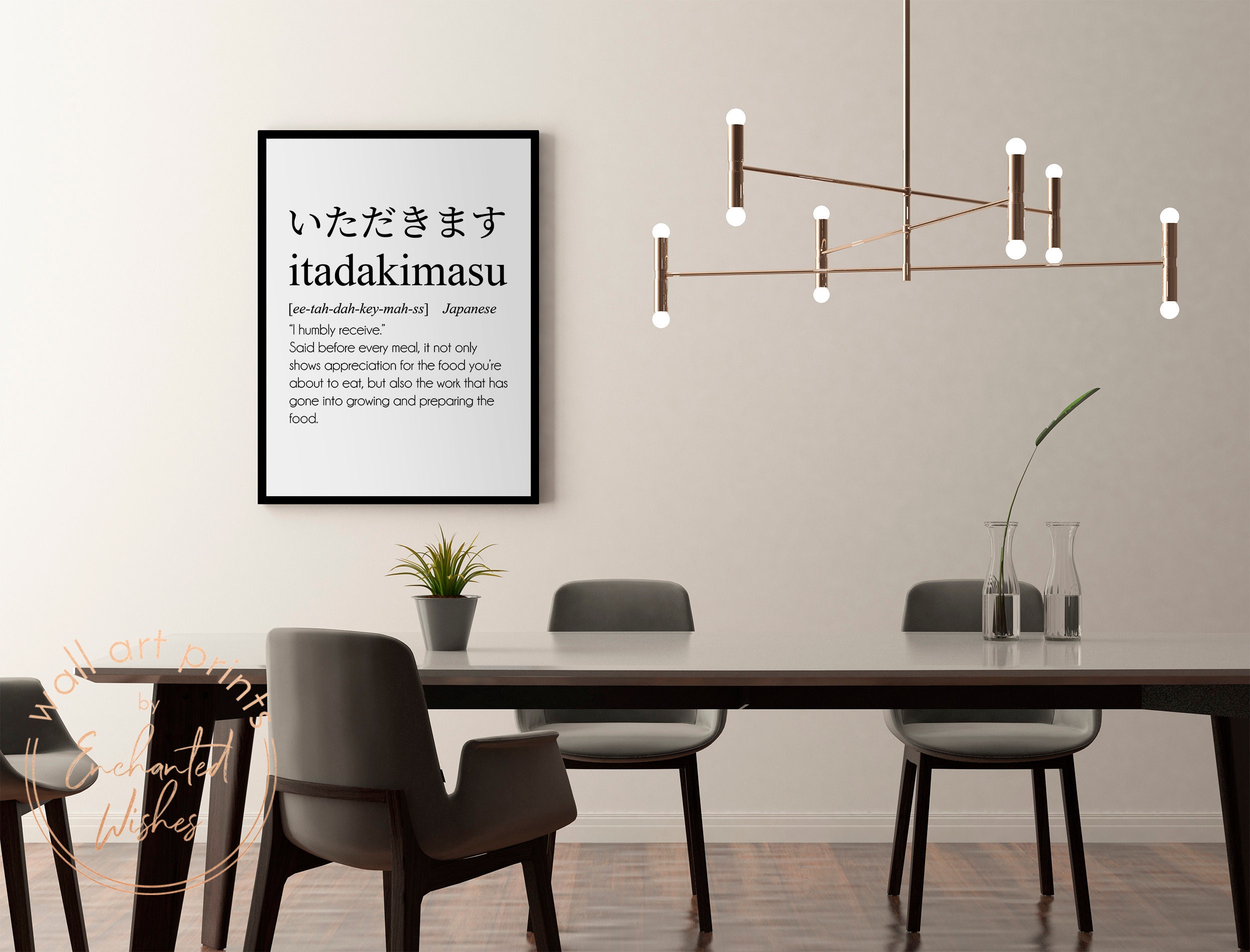 Itadakimasu Print PRINTABLE, Itadakimasu Definition Print, Japanese ...
