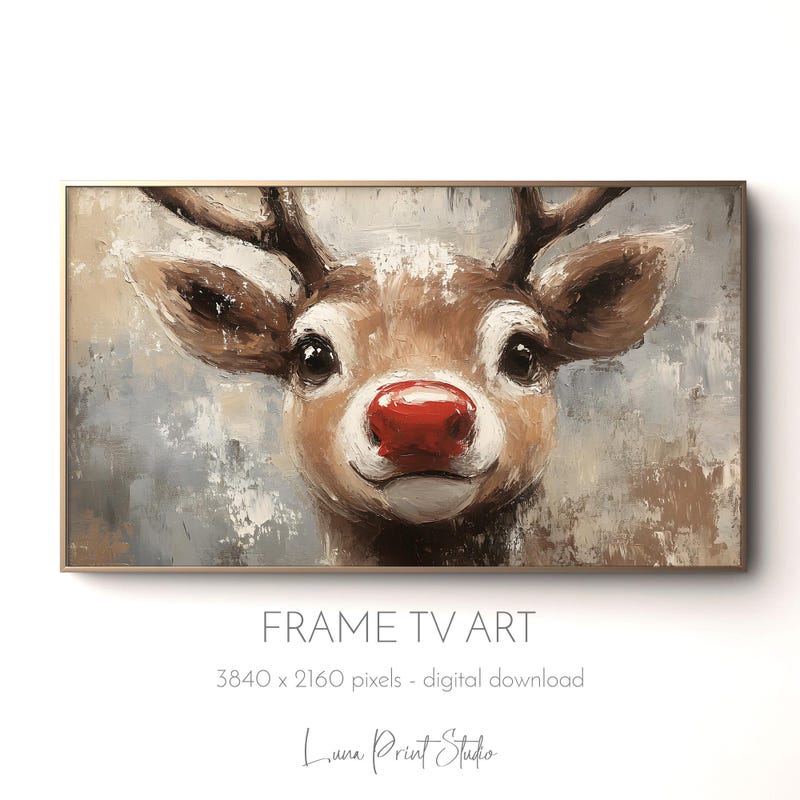 Rudolph Vintage Painting - Etsy