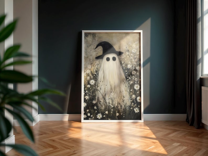 Halloween Ghost Print Bundle of PRINTABLE Vintage Oil Painting Wall Art ...