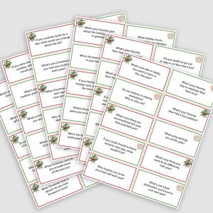 Christmas Conversation Cards PRINTABLE Holiday Table Talk Icebreaker ...