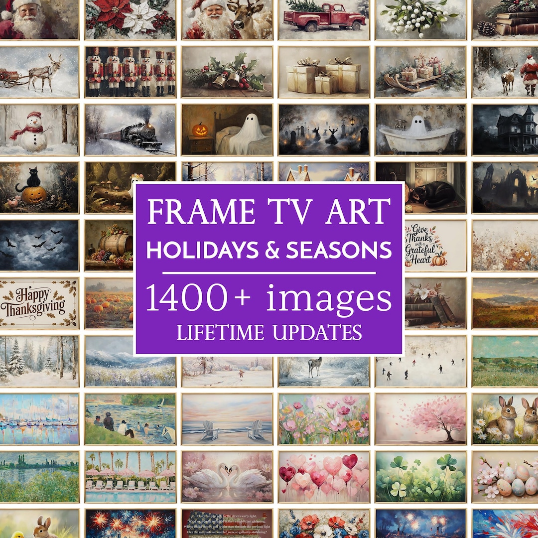 Frame TV Art Seasons & Holidays Mega Bundle 1400+ Christmas Spring ...